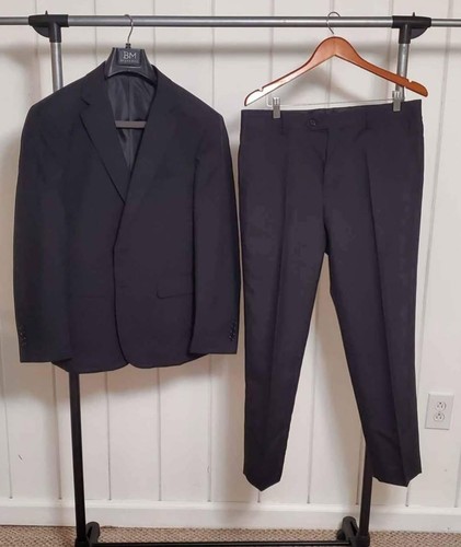 Men's Braveman Black Classic Fit Suit 40R Jacket 34×30 Pant | eBay