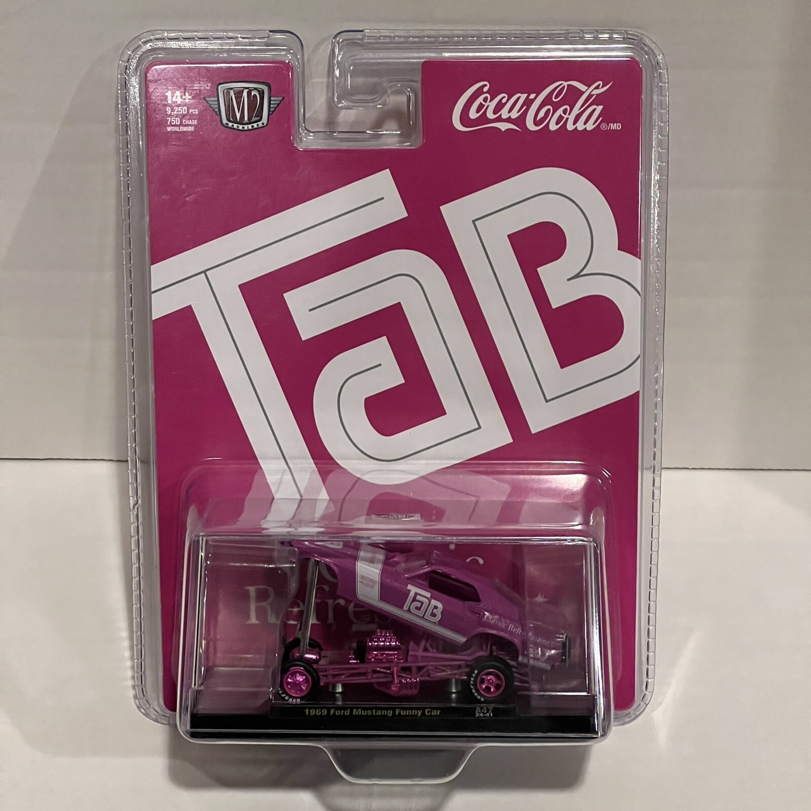 Chase!! 1969 Ford Mustang Funny Car Tab M2 Machines 1:64 Coca-Cola A47 ...