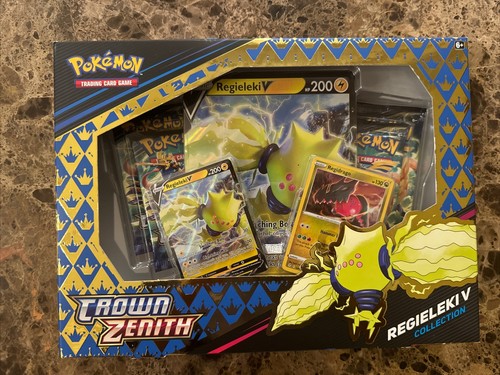 NEW SEALED Pokémon TCG Crown Zenith Regieleki V Collection Box Sword ...