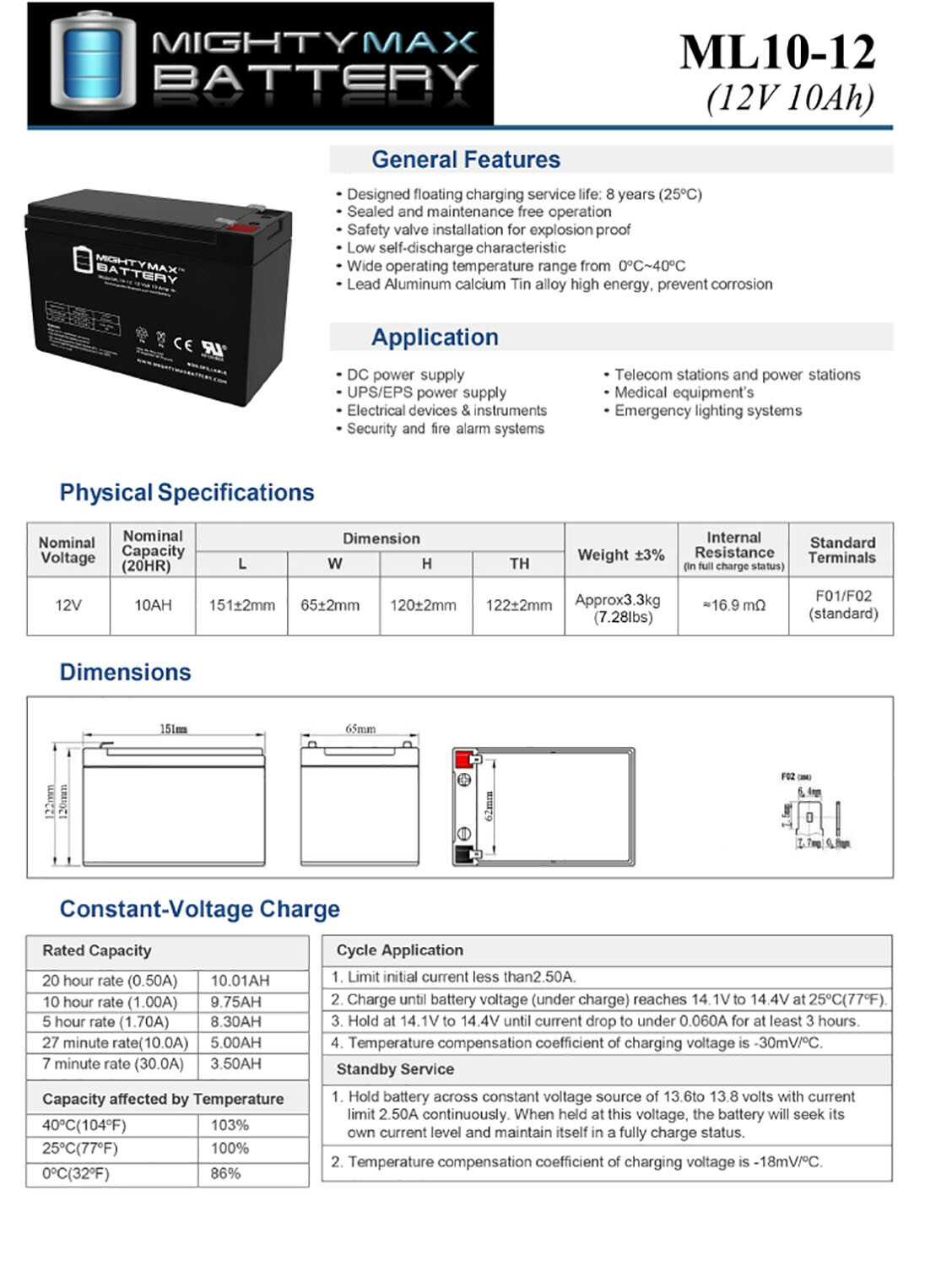 Mighty Max 12V 10AH SLA Replacement Battery for Neuton Mowers CE5 - 2 ...