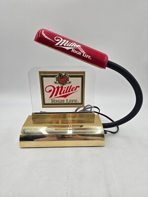 Vintage Miller High Life Beer Cash Register Desk Table Lamp Sign-WORKS ...