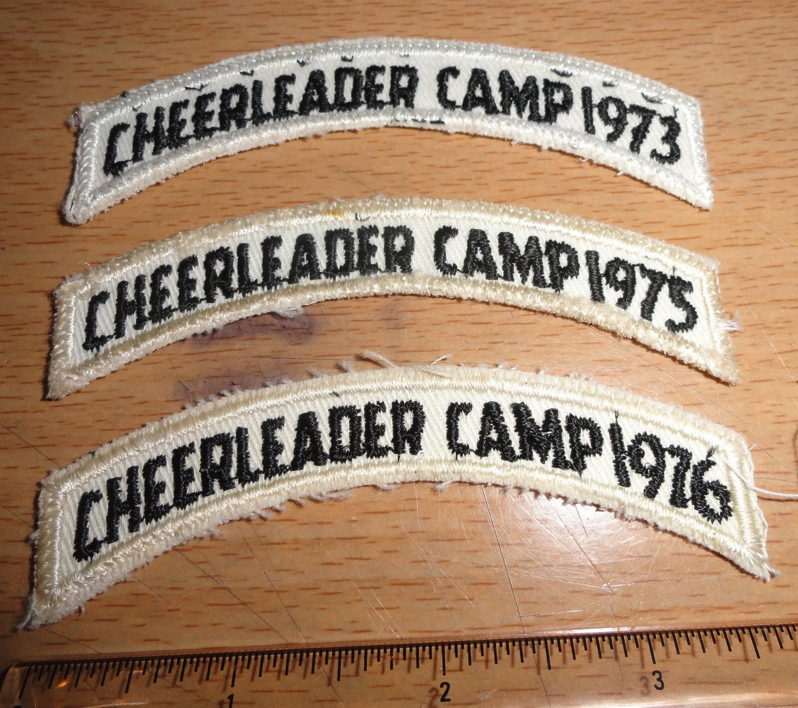 CHEERLEADER CAMP - year segment Patches 1973, 1975, 1976 | eBay