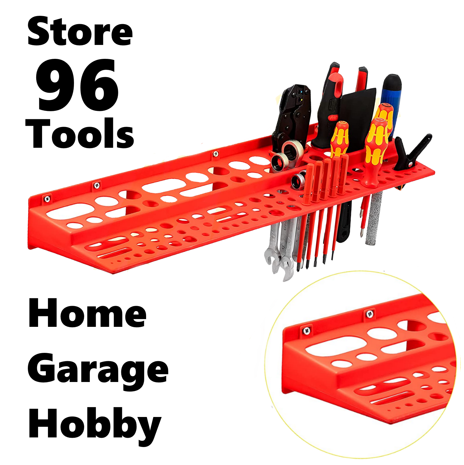 Large Tool Storage Rack Tool Organiser Garage Wall Store 24" Hanger ...
