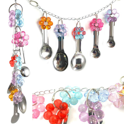 Bird Swing Toy with Metal Spoons for Parrot Budgie Parakeet Cockatiel ...