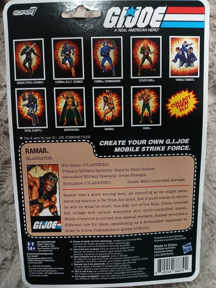 GI Joe Super 7 RAMAR 3.75” ReAction+ Plus Action Figure Hasbro NEW. | eBay