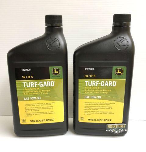 TY22029 John Deere OEM 10W-30 Turf Gard 4 Cycle Engine Oil - 2 Quarts ...