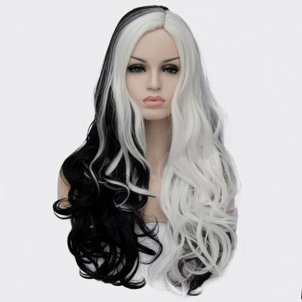 Wigs Gruaige Cruella Deville 2021 Cruella De Vil Emma Stone Cosplay