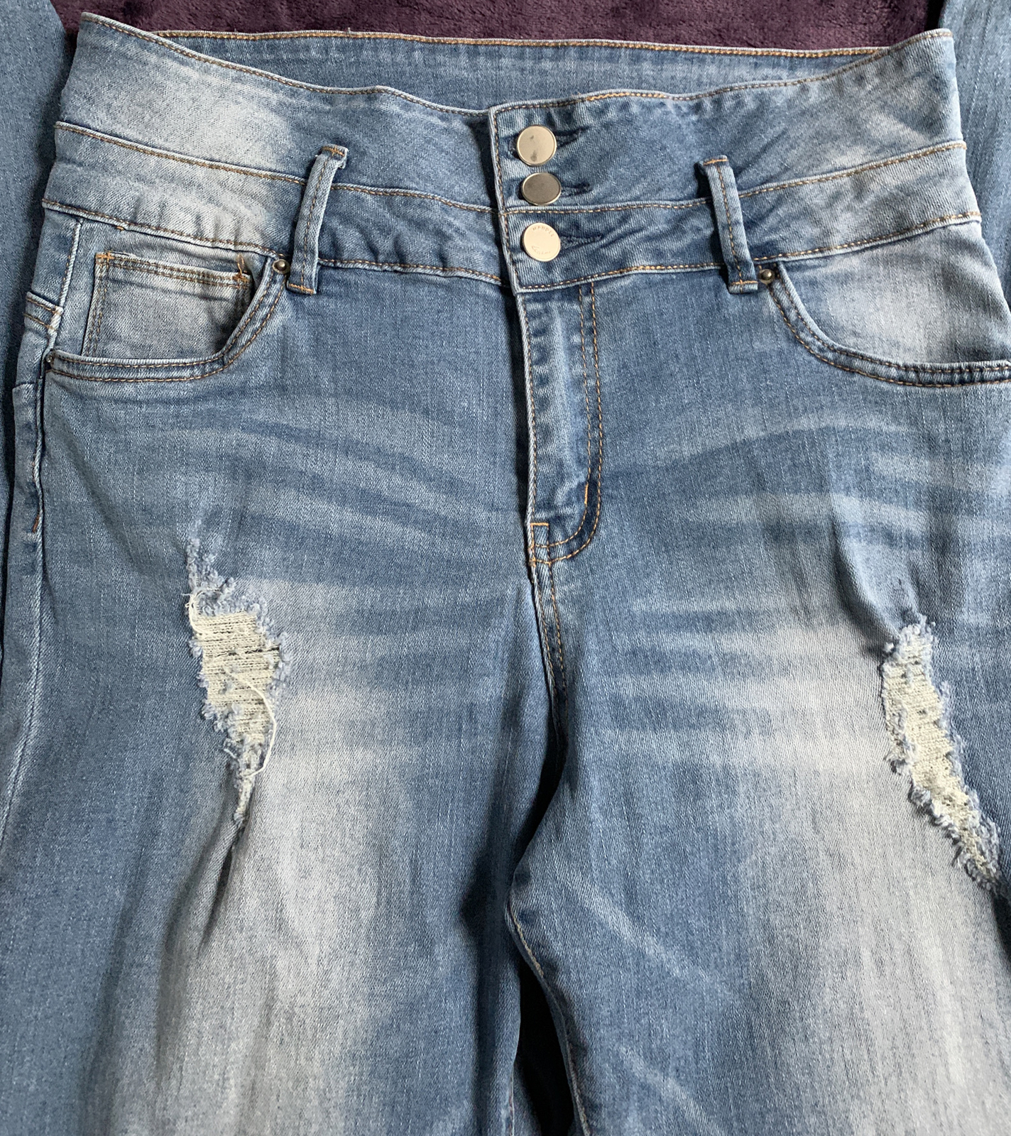 Mandee Denim, Ibiza High Rise Push Up Jeans, w/Rips, … - Gem