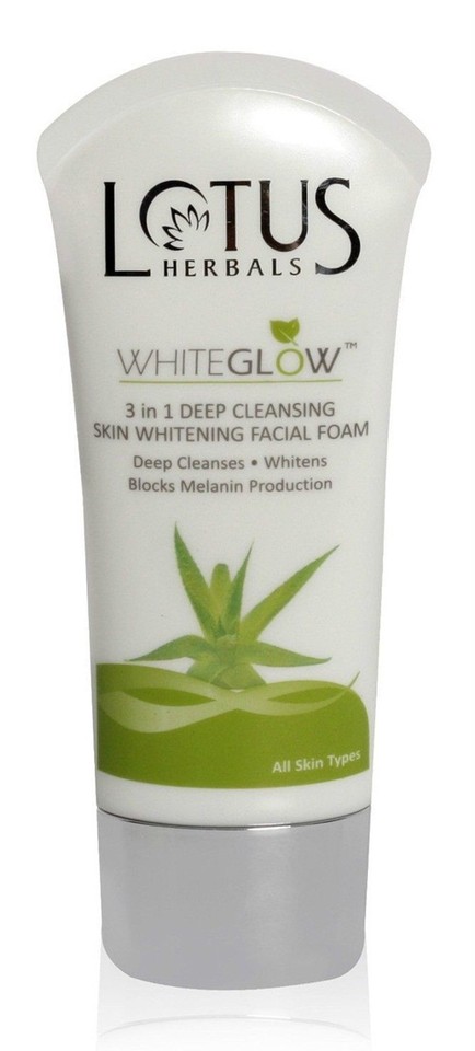 50Gm Lotus Herbal Whiteglow 3 in1 Facial Foam deep Skin Whitening Block ...