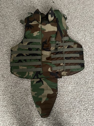 Interceptor Base Vest Medium W/ Throat/Neck/Groin/Soft Panels BDU Camo ...