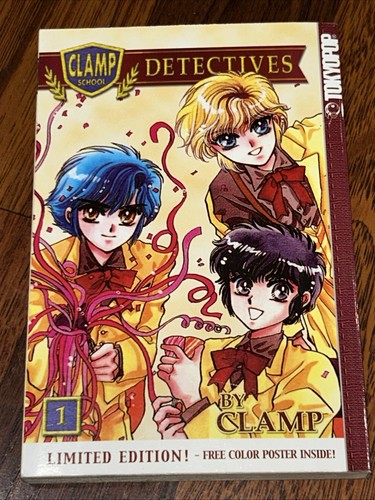 Clamp School Detectives Manga Volume 1 Complete with Poster | eBay