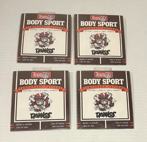 4 Packs NOS Cleveland Browns DAWGS NFL Body Sport Temporary Tattoos 2 ...