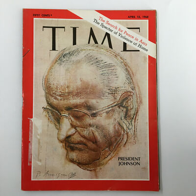 VTG Time Magazine April 12 1968 Vol. 91 No. 15 The President Lyndon B ...