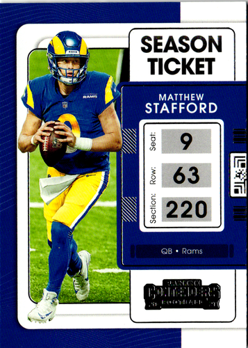 2021 Panini Contenders Matthew Stafford Football Card #54 Los Angeles ...