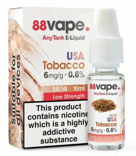88 Vape E-Liquid 3mg 6mg 11mg 16mg Nicotine All Flavours Any Pen 10m ...