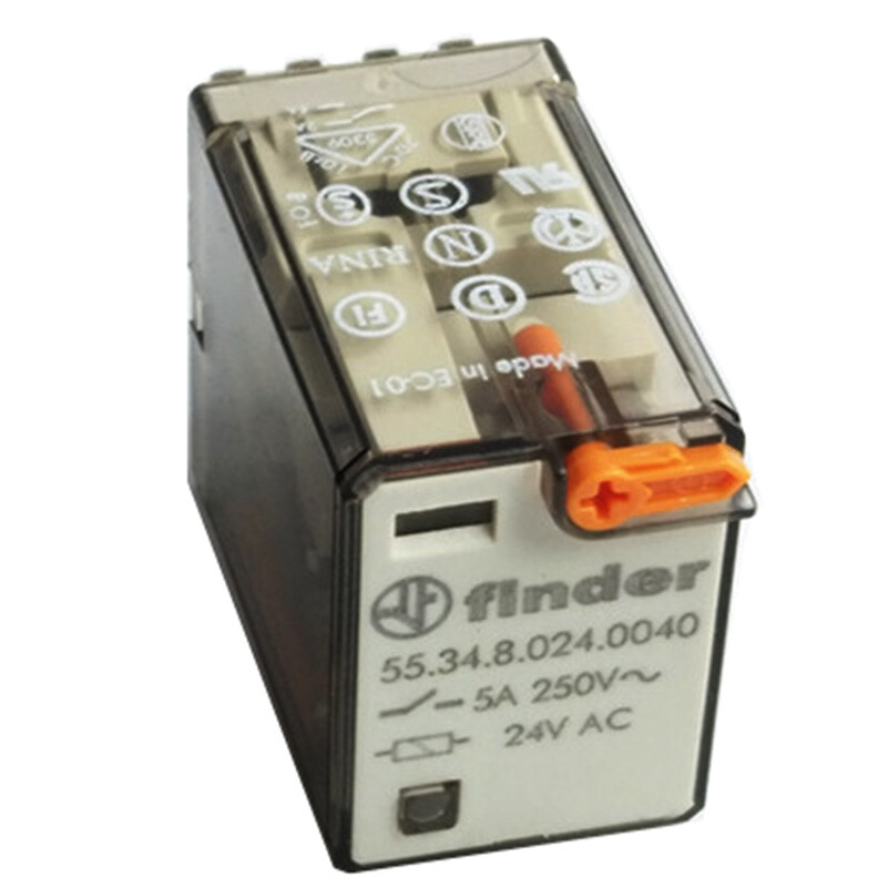 2Pcs Finder 55.34.8.024.0040 24VAC Intermediate Relay 14Pins 5A 250VAC ...