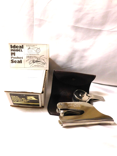 Vintage Ideal Model M1 Pocket Seal Embosser Steel | eBay