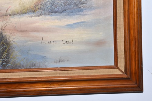 LOOMIS DEAN BIRDS on WHITE SANDS BEACH 40 x 28 OIL ON CANVAS PAINTING ...