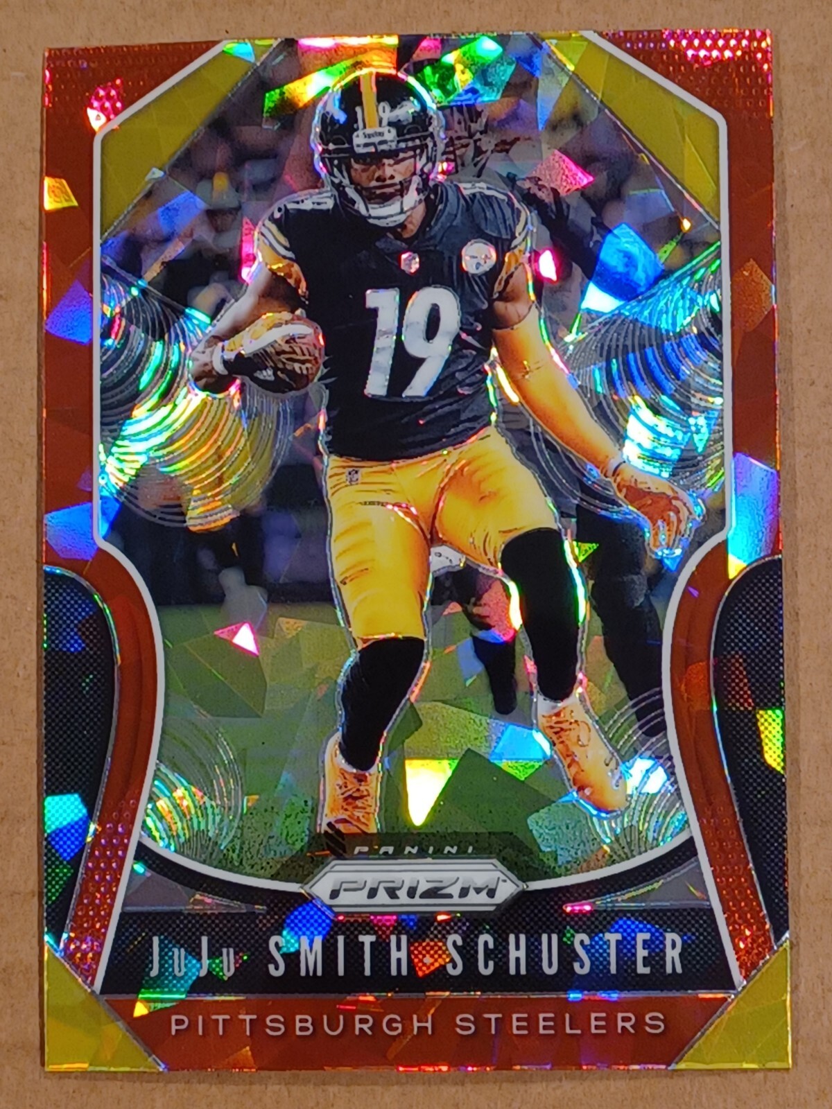 2019 Panini PRIZM JuJu Smith-Schuster Red Cracked Ice #94 Pittsburgh ...