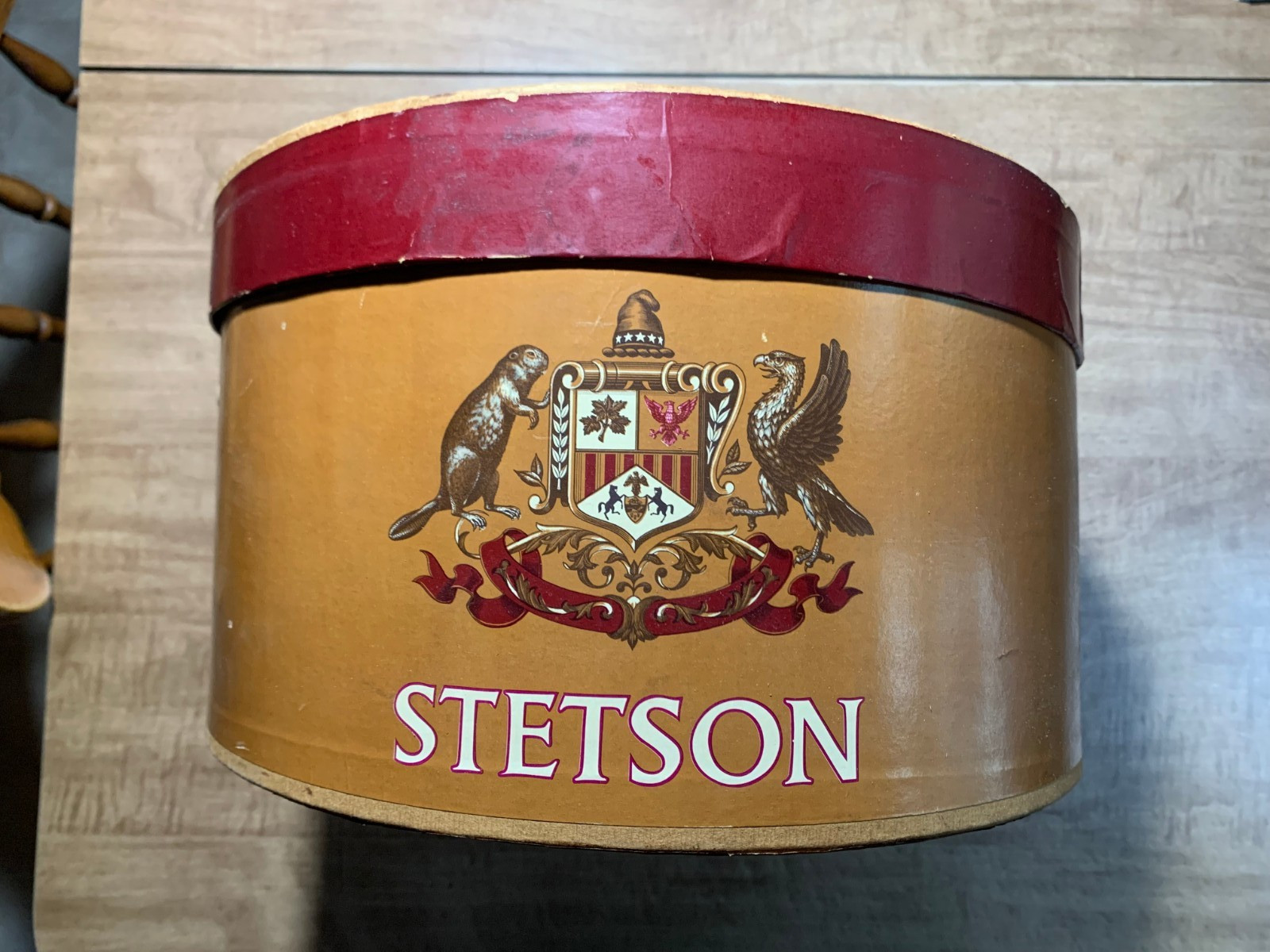 Vintage Hat Box ONLY 50s Cowboy Stetson - Gem