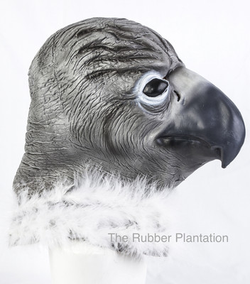 Vulture Mask Full head Latex Animal Fancy Dress Halloween Buzzard Bird ...