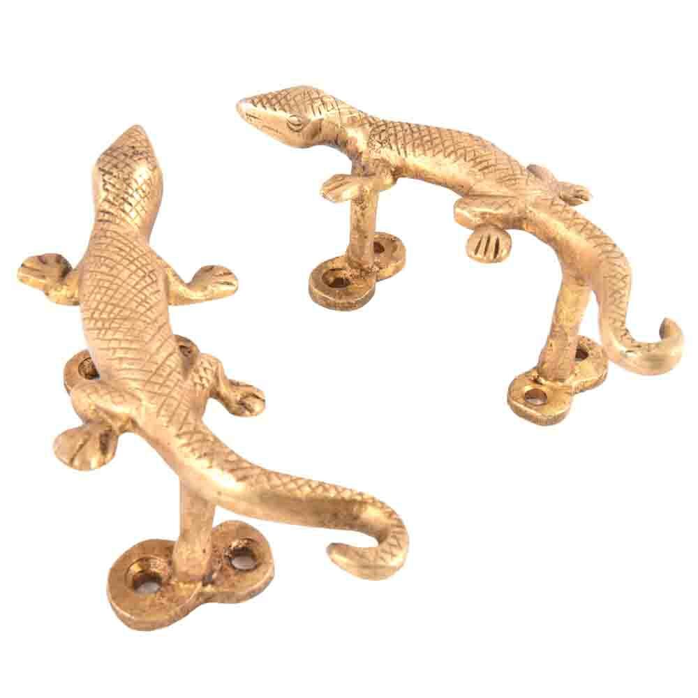 Lizard Golden Brass Door Handle or Drawer Pull | eBay