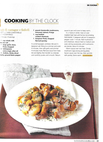 La Cucina Italiana Magazine Fall Recipes Italian Beans Espresso ...
