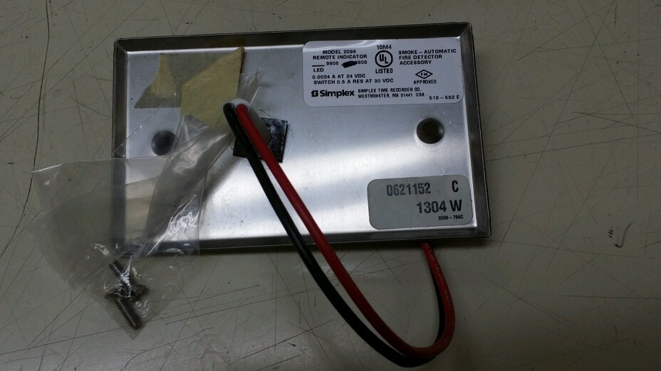 Simplex Part No# 0621152 model # 2098- 9808 LED Remote Indicator NEW IN ...