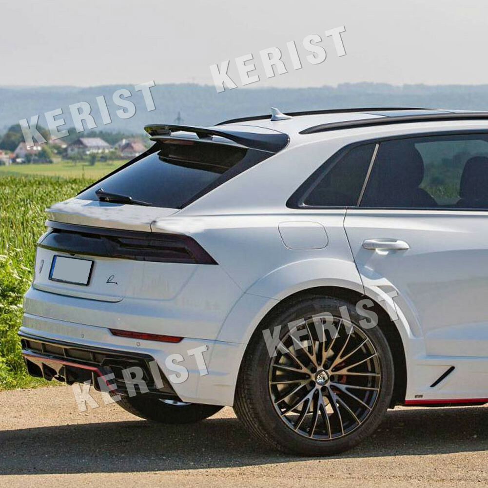 Fit for Audi Q8 SQ8 2019-up Carbon Fiber Rear Bumper Splitter Top Wing ...