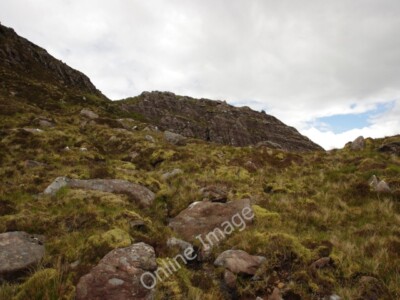 Photo 6x4 Steep slopes descending the south side of Cul Mor An Laogh ...