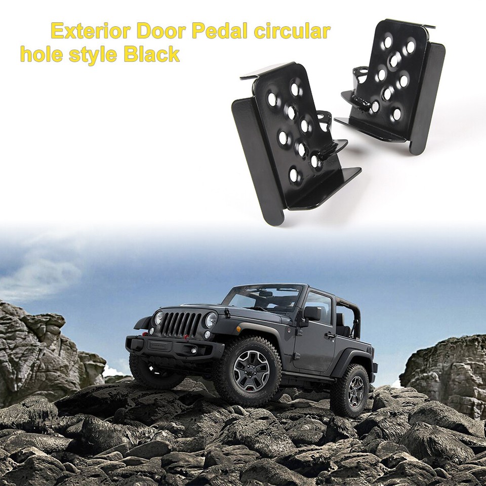 2Pcs Foldable Side Door Pedal Hinge Step Foot Peg for Jeep Wrangler TJ ...