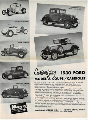 INSTRUCTIONS ONLY from Vtg 1962 Monogram Model Kit, Customized 2930 ...