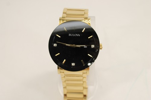 Bulova 3-Hand Quartz Watch Diamond Dial Edge to Edge Crystal, Model ...
