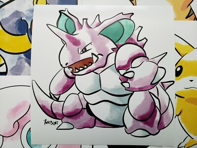 Pokemon Nidoking Print Vintage Style | eBay
