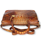Vtg Brahmin Stacy Toasted Melbourne Crossbody Bag Croc Embossed Leather ...