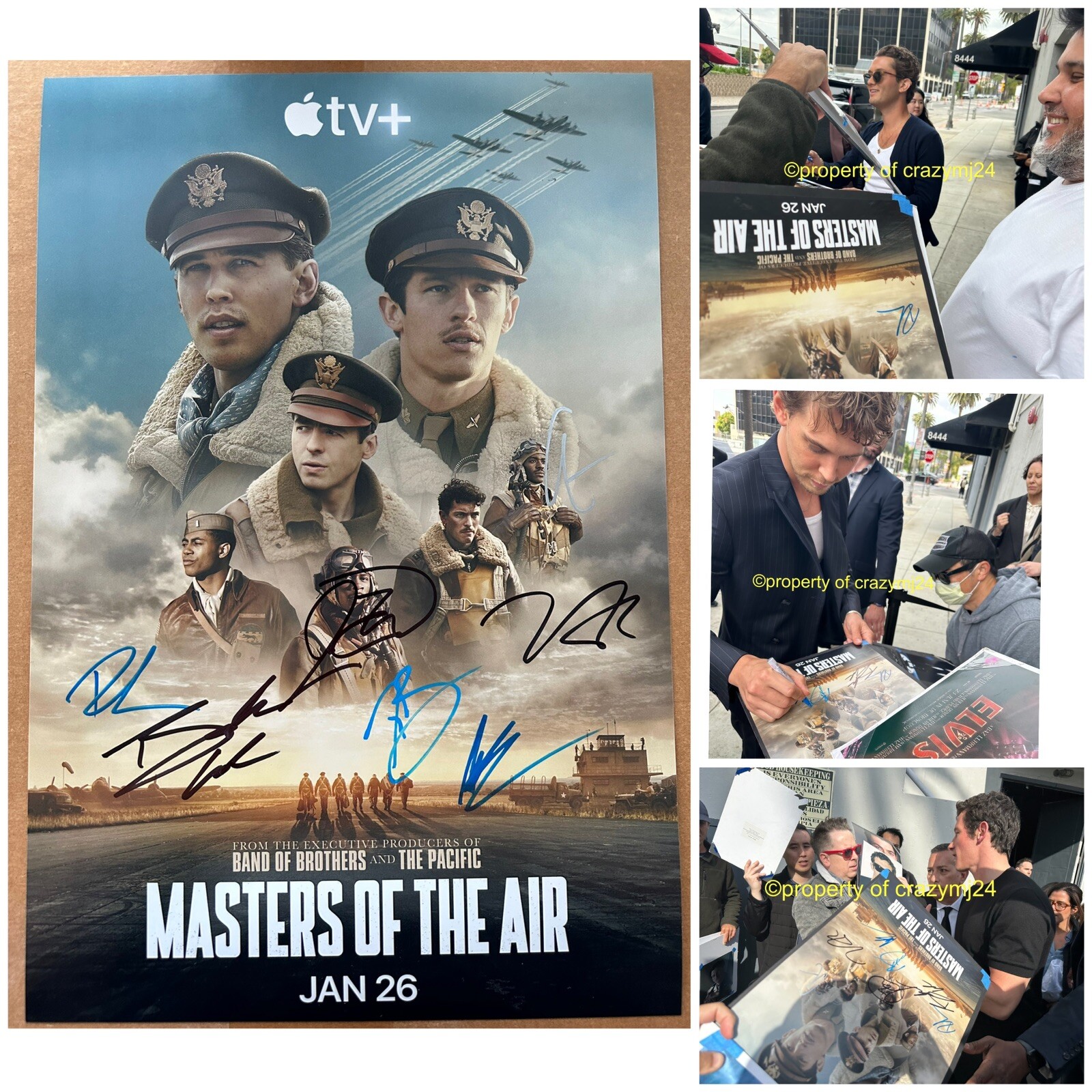 7 Signed Master Of Air Austin Butler Callum Turner Anthony Boyle ...