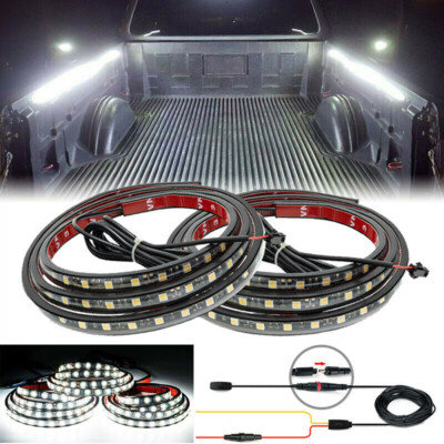 2x 60" White LED Cargo Bed Light Bar Van Pickup Truck Lighting Strip ...