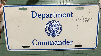 Vintage American Legion Department Commander license attachment | eBay