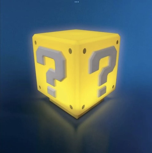 Nintendo Super Mario Bros Mini Question Block Toy Night Light With Coin ...