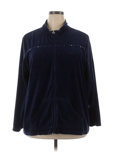 Onque Women Blue Jacket 2X Plus | eBay