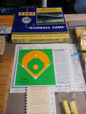 APBA MLB Baseball Board Game. Years 77, 78, 79. Charts, Box & Parts VG ...