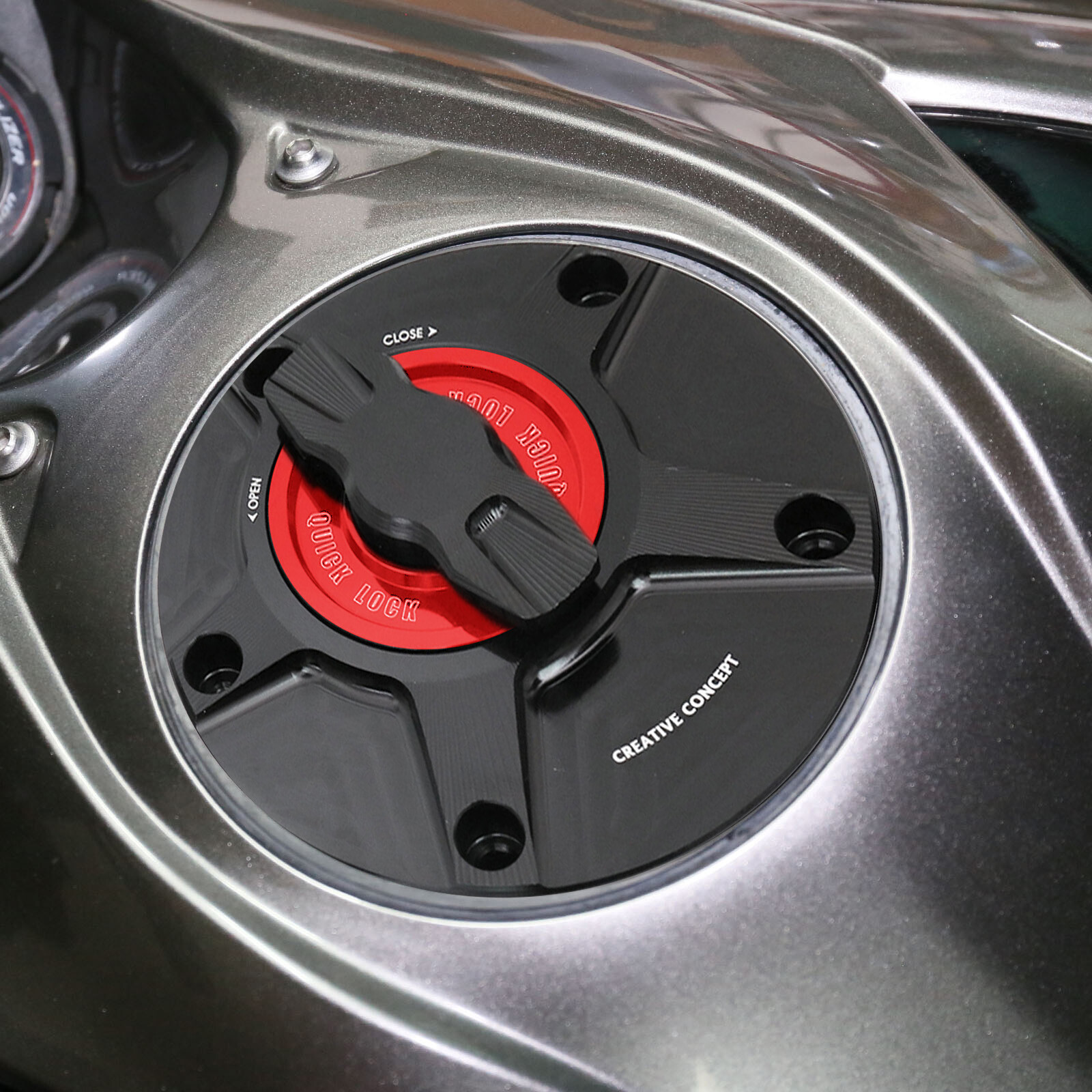Red NIMBLE Quick Release Fuel Cap For Vulcan S 650 15 16 17 18 19 20 21 ...