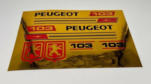 Peugeot 103 Sticker Logo Aufkleber Moped Mofa Styling Gold Emblem ...