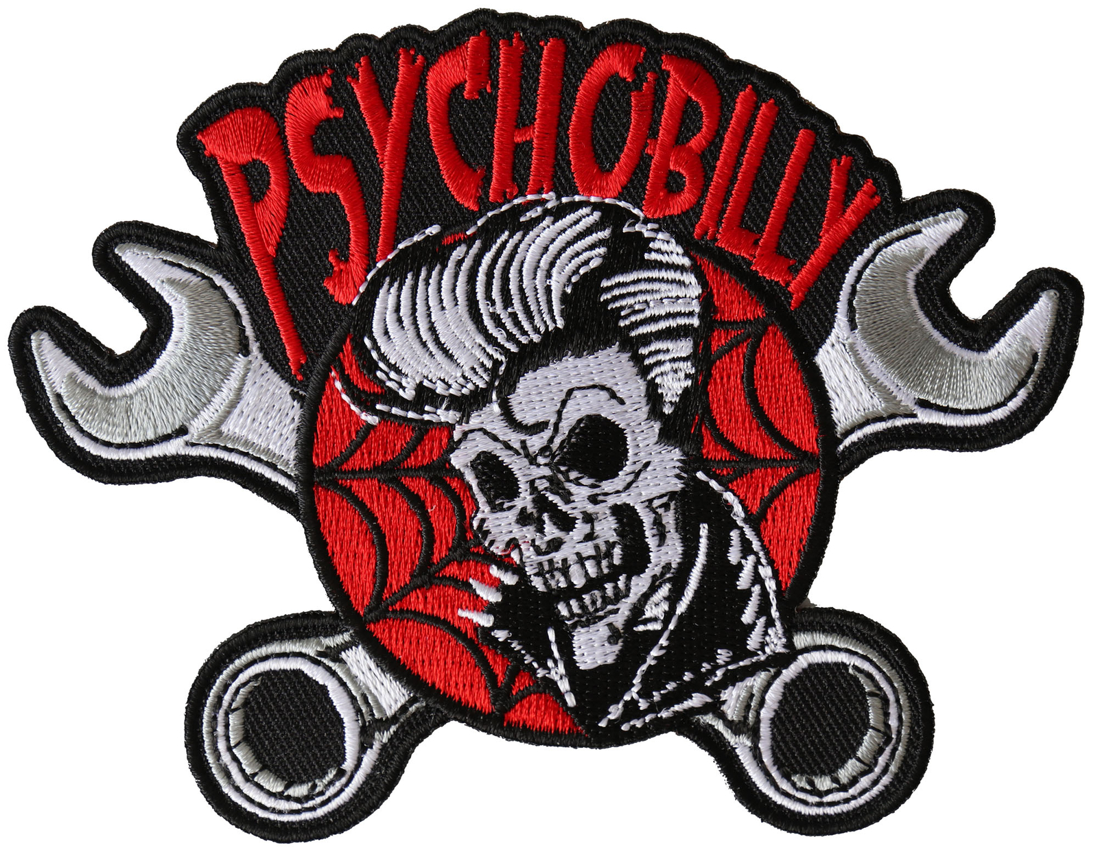 Psychobilly Skull and Wrenches Patch - 4.5x3.5 inch - P6369 | eBay