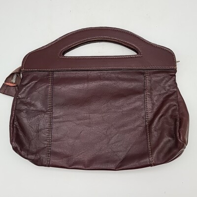 Ox-blood Red Leather Clutch Purse Vintage Mid-century MCM | eBay