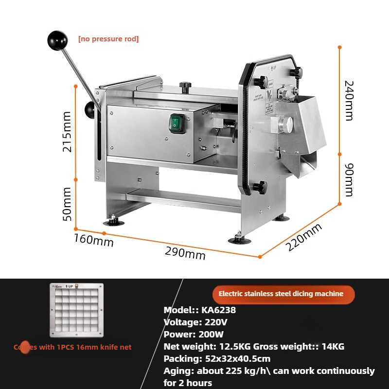 Commercial dicing machine Electric vegetable cutting carrot potato ...