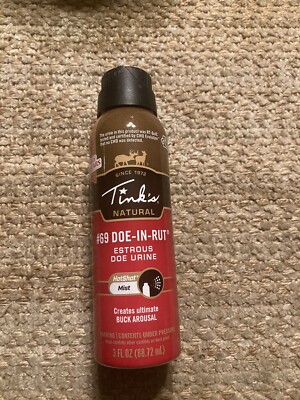 Tink's #69 Doe-In-Rut Estrous Doe Urine Hot Shot Mist Spray 3 oz Can ...