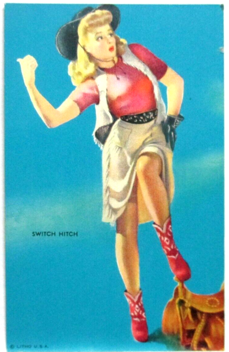 EXHIBIT ARCADE PINUP CARD LITHO USA "SWITCH HITCH" ( NOT MUTOSCOPE ) | eBay