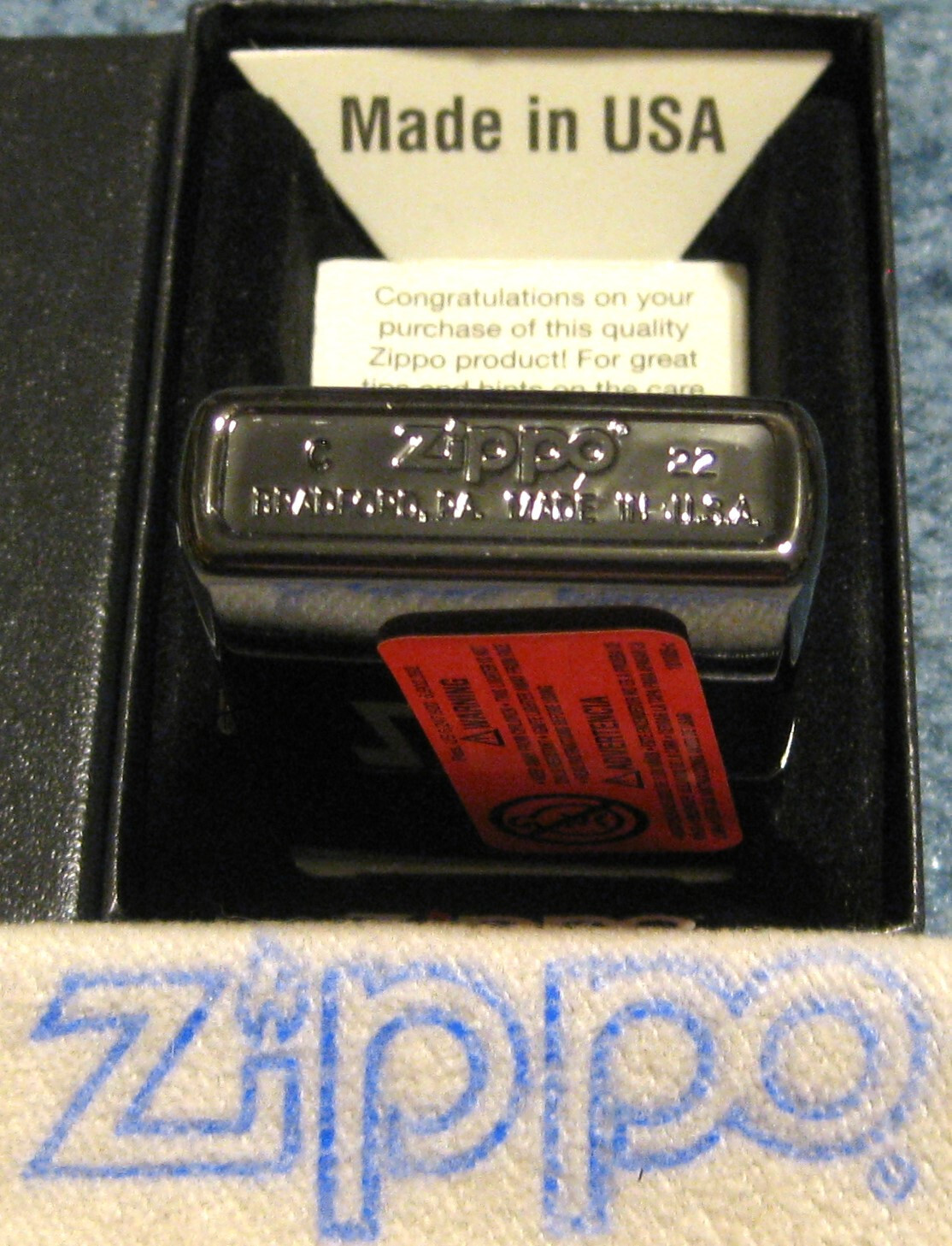 Zippo Windy Design High Polish Black Windproof Lighter 48456 for sale ...