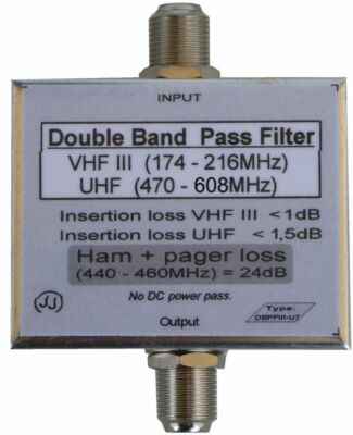 Band-pass filter 174-216+470-608MHz special , Ham + pager loss 440 ...